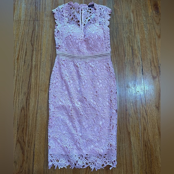 Entry | Dresses | Intricate Pink Detailed Entry Body Forming Dress | Poshmark
